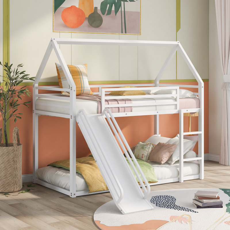 Over House Bunk Bed With Ladder And Slide